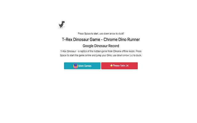 T-Rex Chrome Dino Game -Chrome Entertainment extension - 易解析chrome插件网